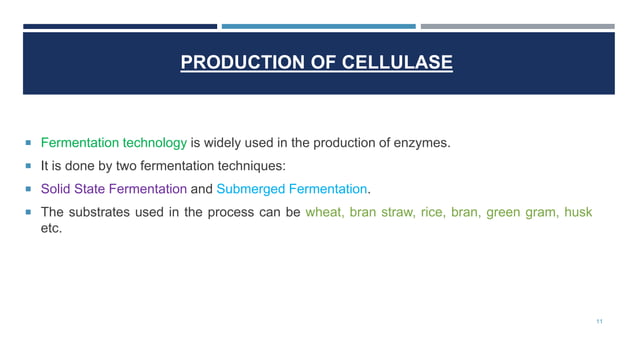 commercial production of cellulase enzyme and its uses | PPTX ...