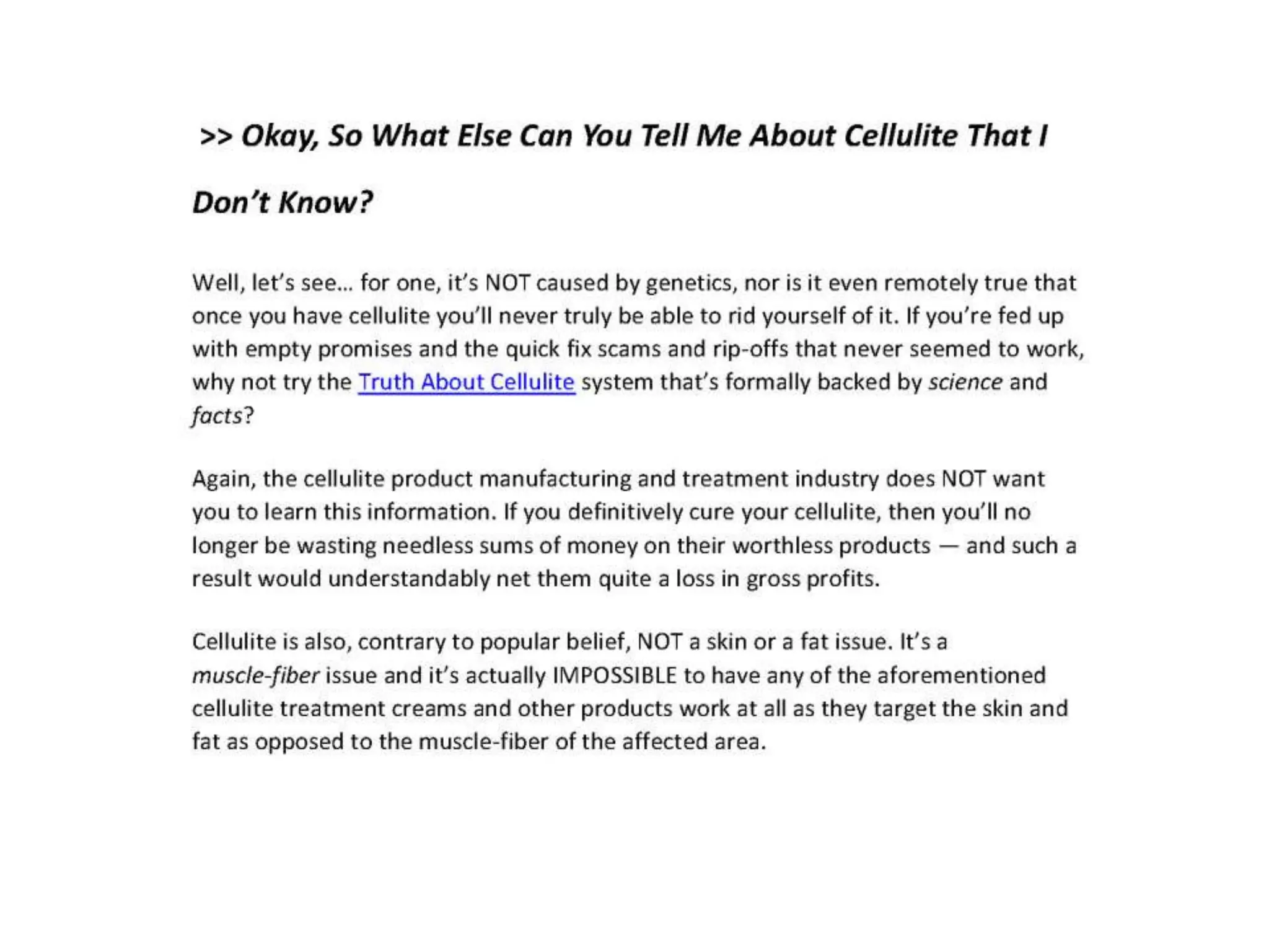 Cellulite Cure | PPTX