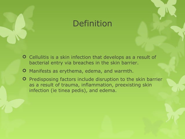 Cellulitis | PPT | Ear, Nose and Throat Conditions | Diseases and ...