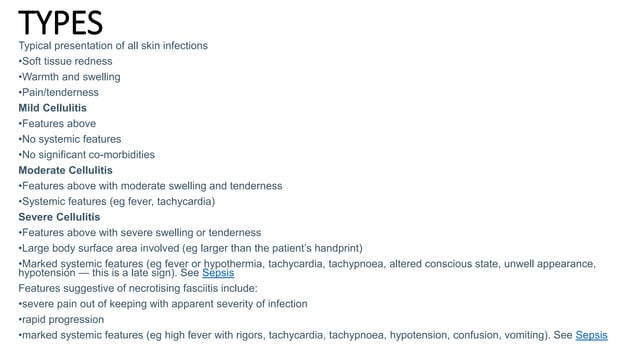 Cellulitis | PPTX | Skin and Dermatology | Diseases and Conditions