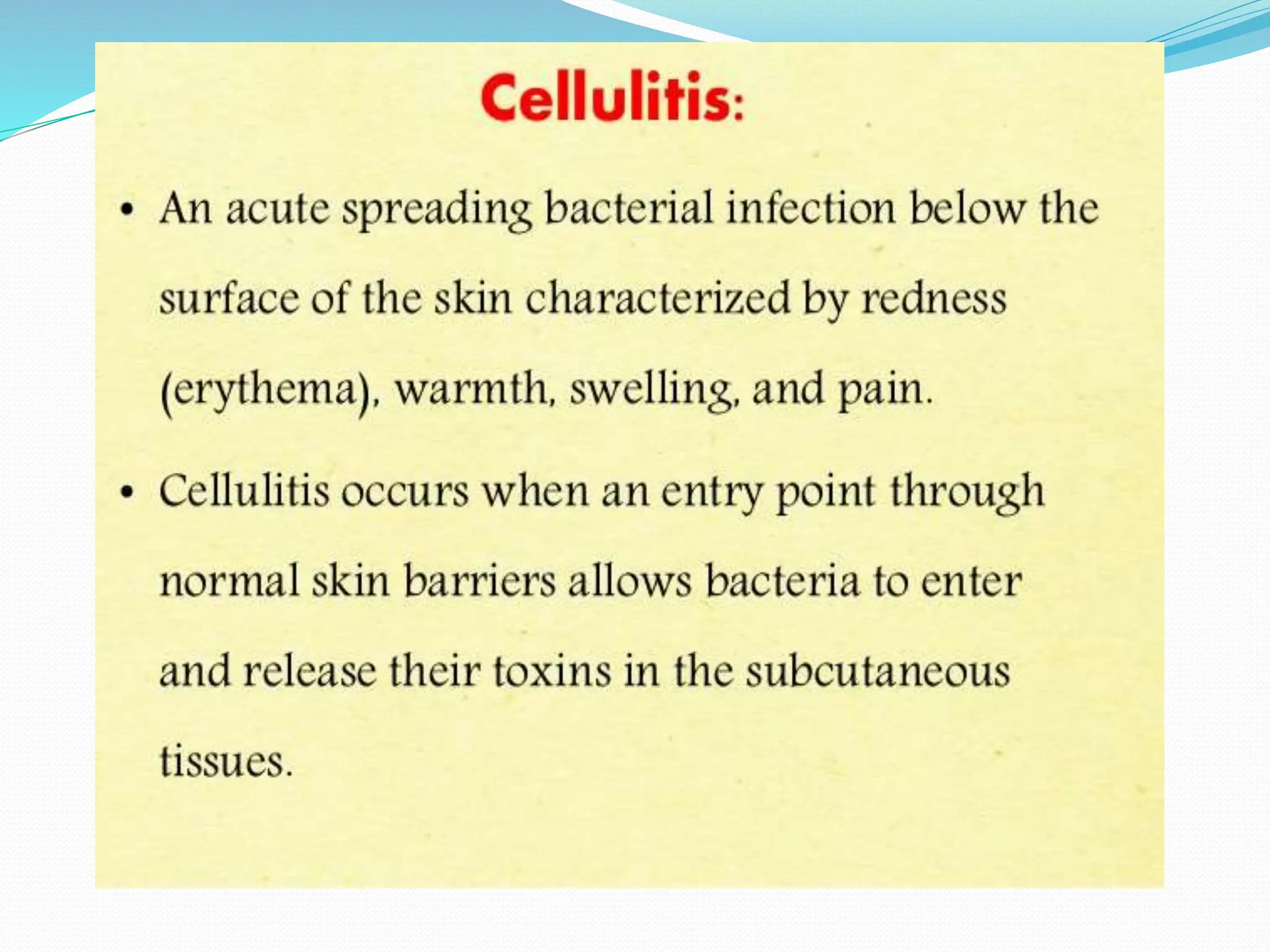 CELLULITIS superficial bacterial infection.pptx