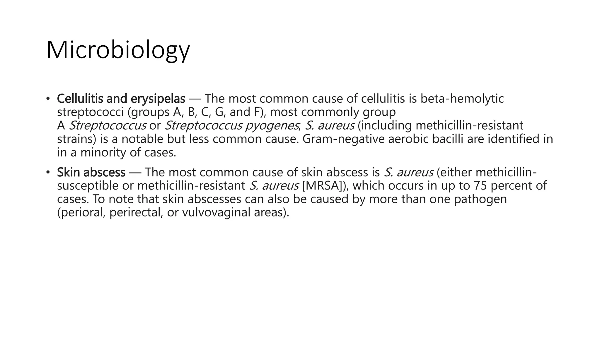 Cellulitis, erysipelas, abscess presentation | PPTX