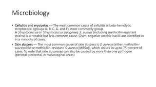Cellulitis, erysipelas, abscess presentation | PPTX