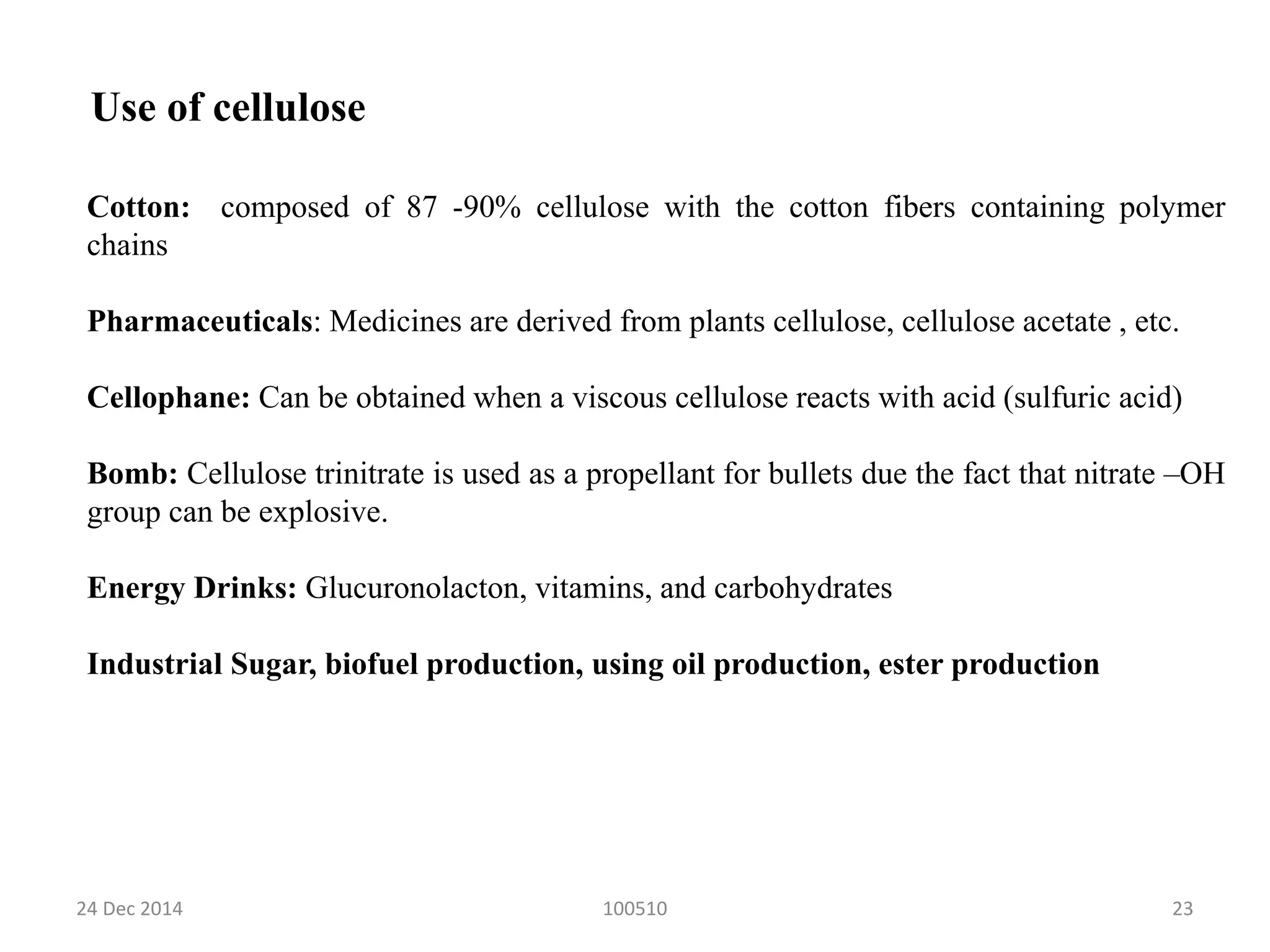 Cellulose and it's properties | PPTX
