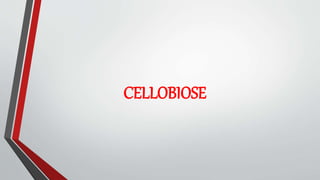 Cellulose and cellobiose | PPTX