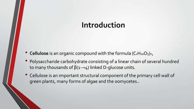 Cellulose and cellobiose | PPTX | Chemistry | Science