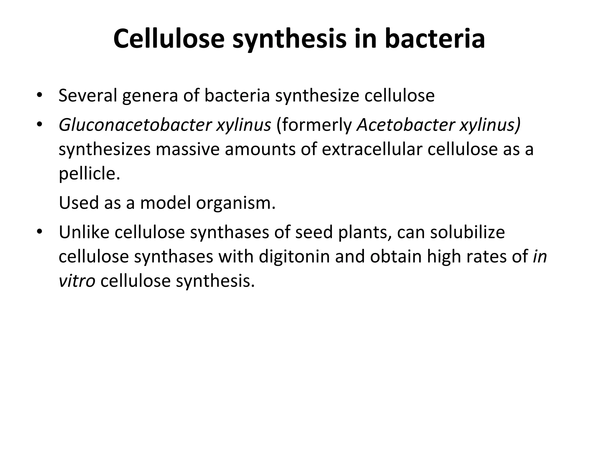 Cellulose biosynthesis | PPT