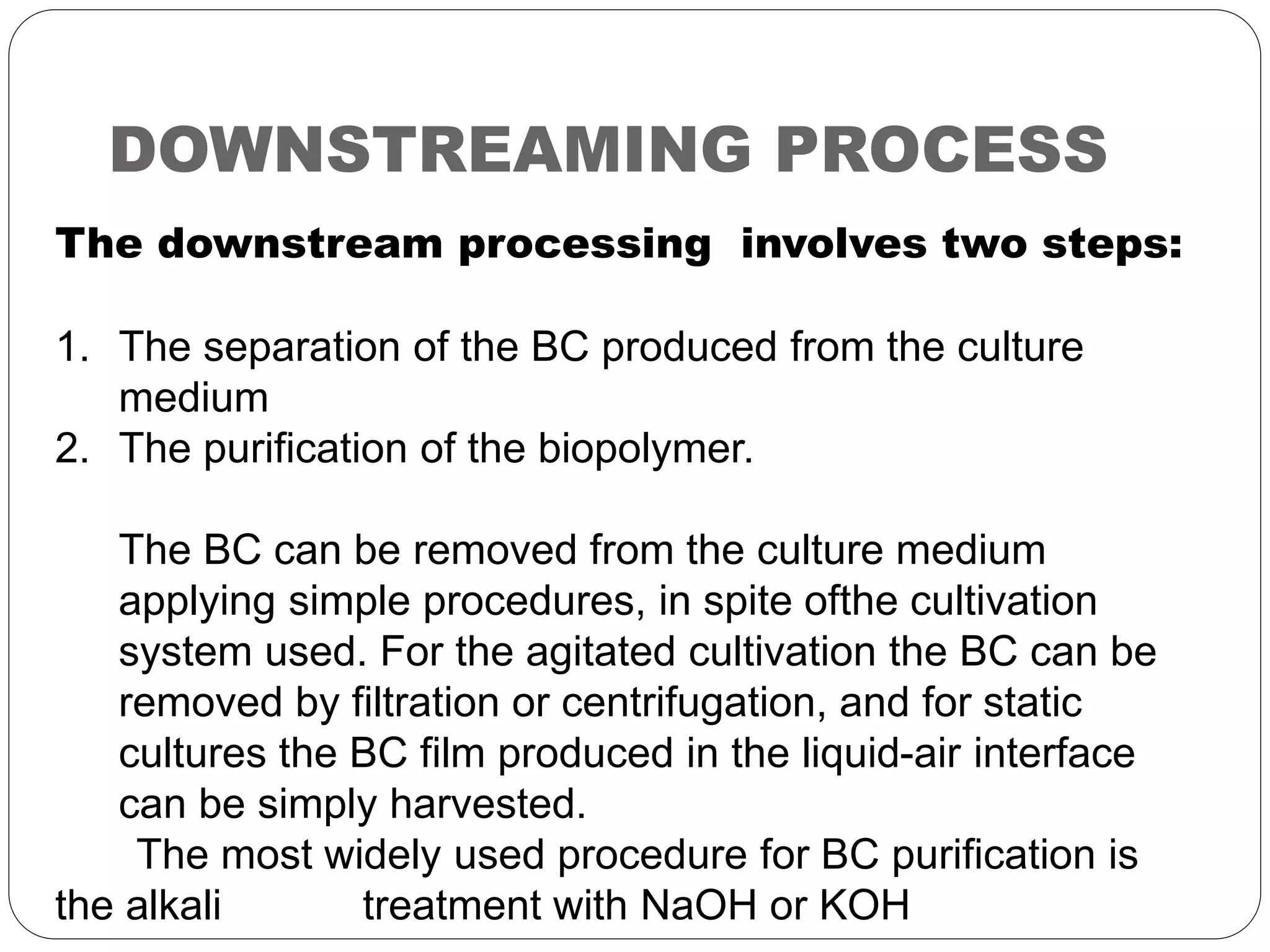 Bacterial Cellulose presentation | PPTX