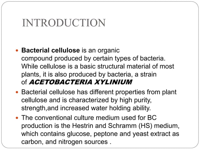 Bacterial Cellulose presentation | PPTX