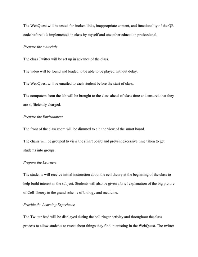 Cell unit plan day 1 | PDF