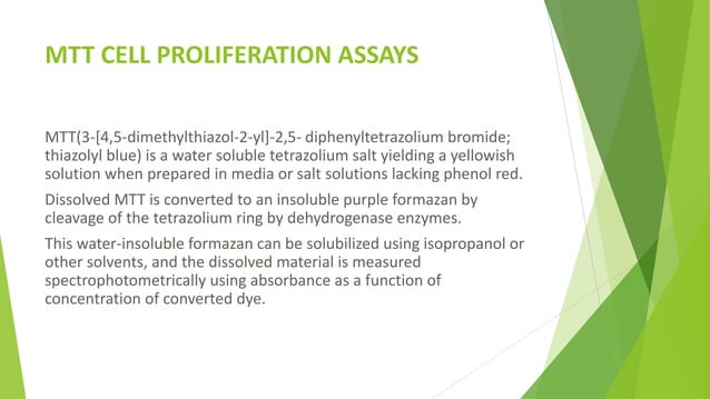 Cell viability and proliferation assays | PPTX | Biological Sciences | Science