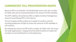Cell viability and proliferation assays | PPTX