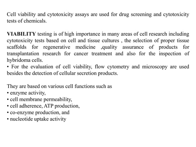 Cell viability assay.pdf | Medical Tests | Medical Health