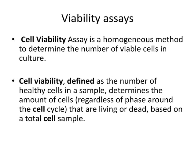 Cell viability assays | PPTX