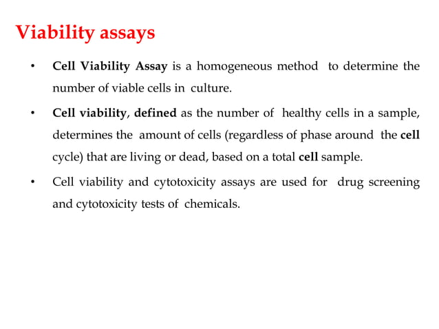 Cell viability assays | PPT