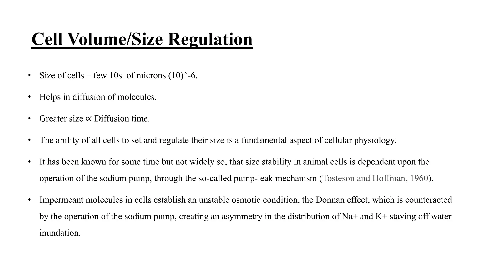 Cell volume regulation | PPTX