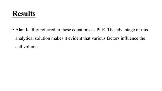 Cell volume regulation | PPTX | Biological Sciences | Science