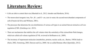Cell volume regulation | PPTX
