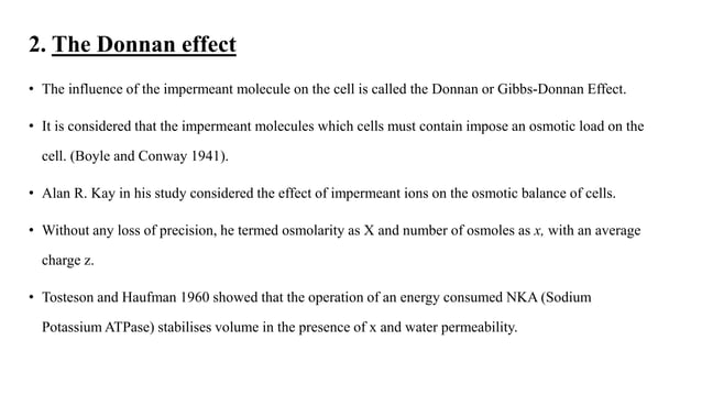 Cell volume regulation | PPTX | Biological Sciences | Science