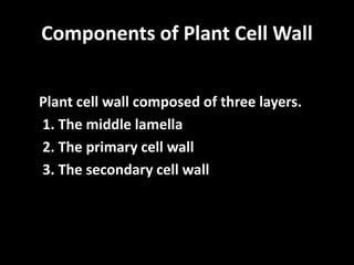 plant cell wall components and Composition | PPTX