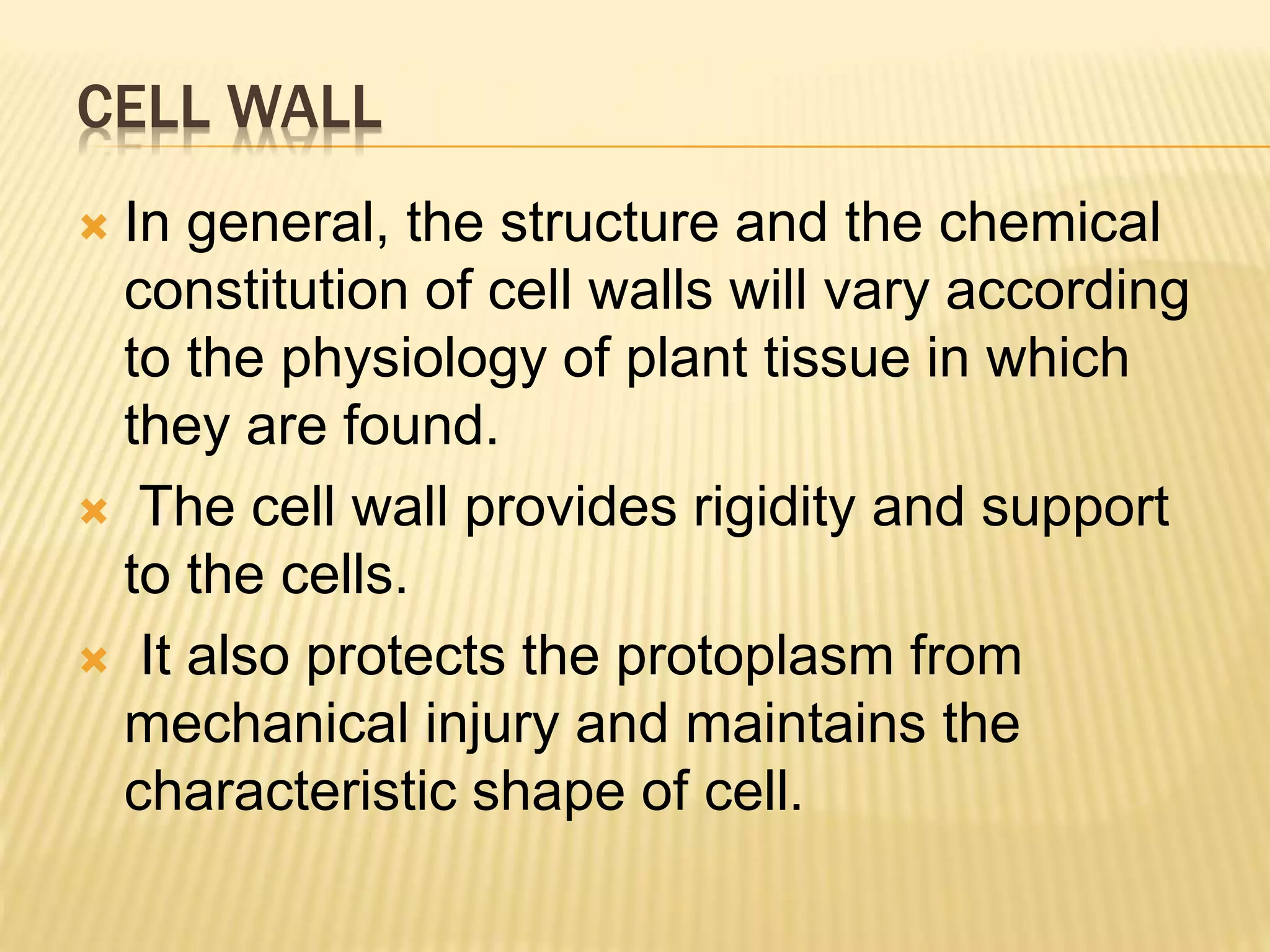 Cell wall structure and functions | PPTX