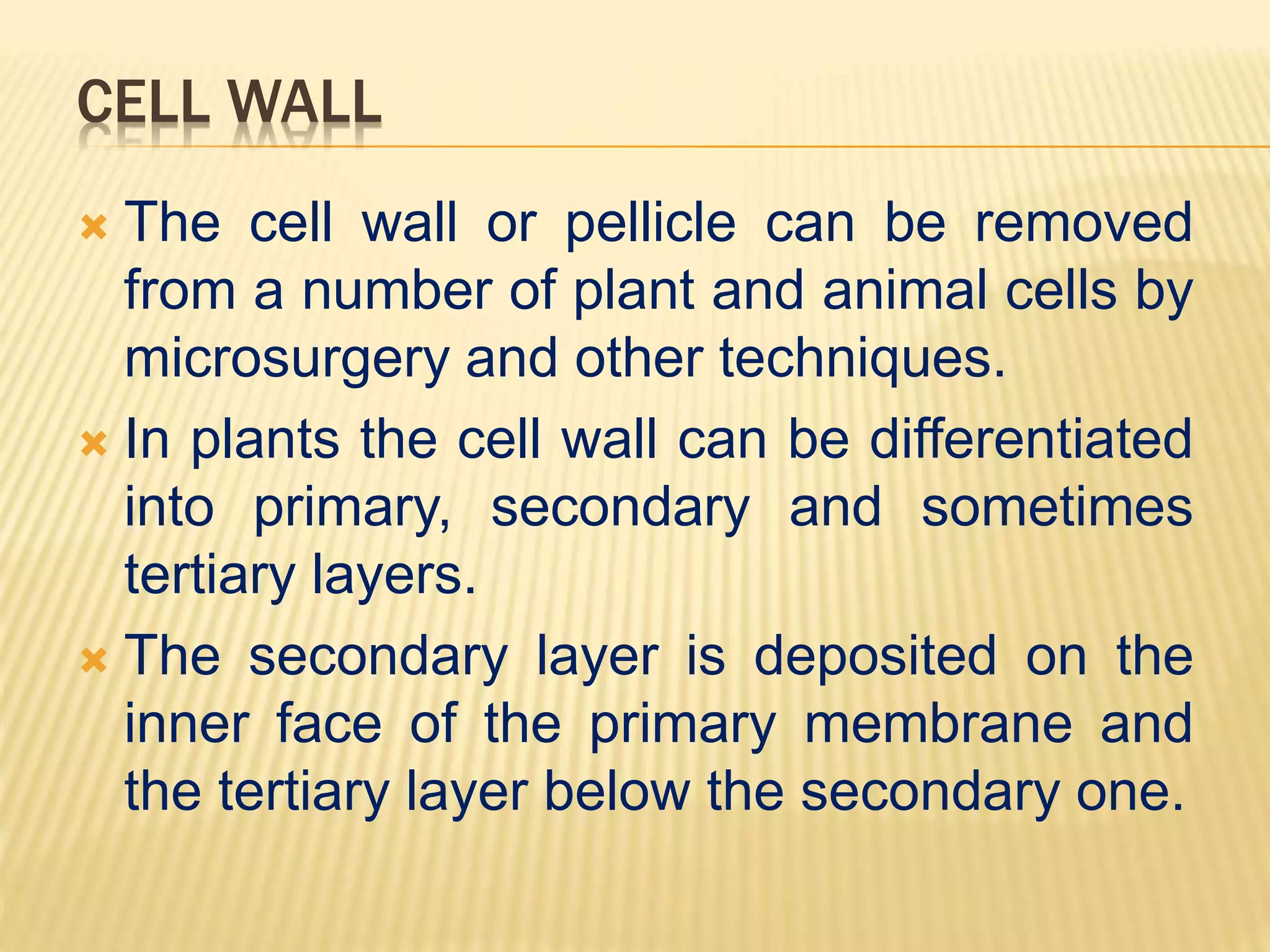 Cell wall structure and functions | PPTX