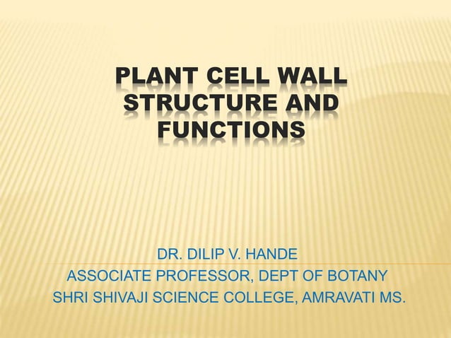 Cell wall structure and functions | PPTX | Chemistry | Science