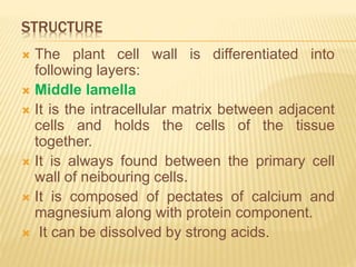 Cell wall structure and functions | PPTX
