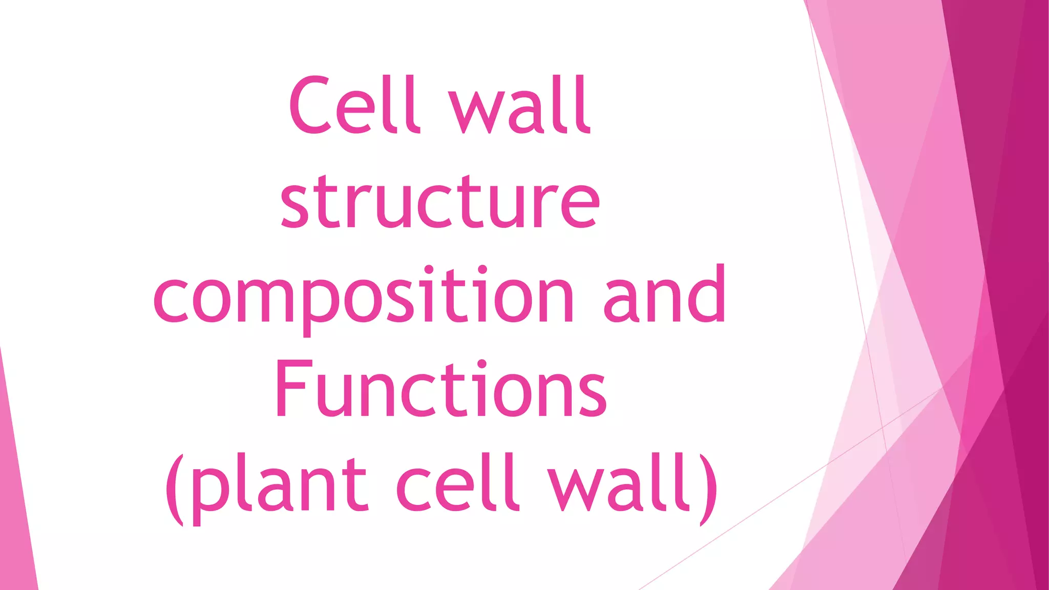 Cell wall | structure composition and Functions | PPTX