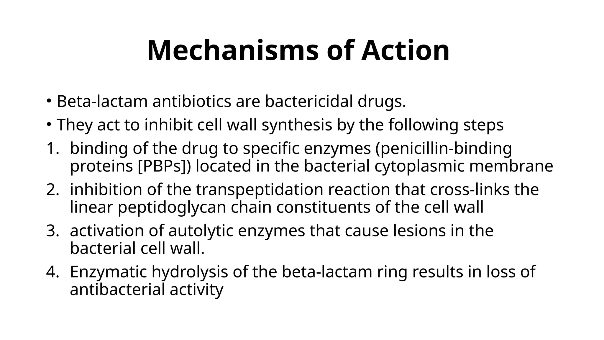 cell wall inhibitors.pptx and the drugs with their mechanism of actions ...