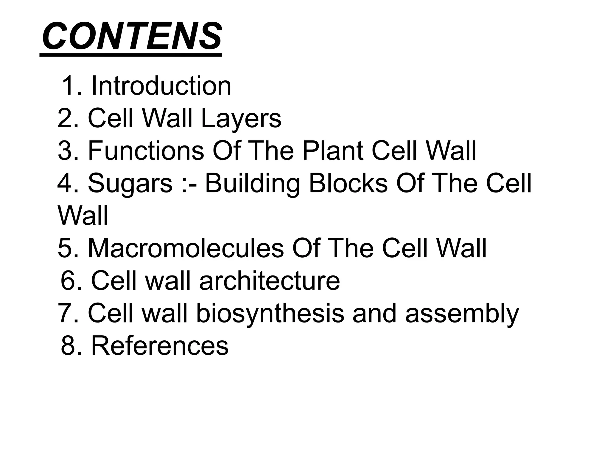 Cell wall in plants | PPTX