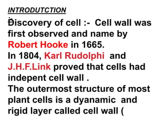 Cell wall in plants | PPTX