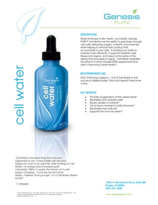 Cellwater | PDF