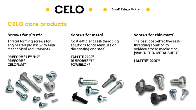 Short introduction of CELO Industrial Fasteners | PDF