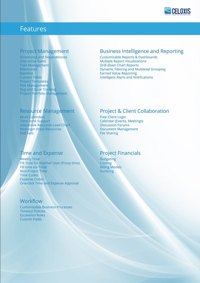 Celoxis Brochure | PDF