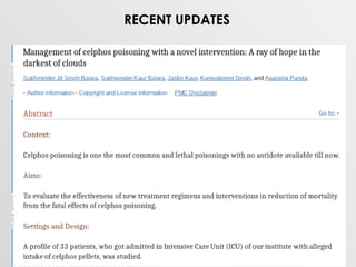 CELPHOS POISONING-introduction and management | PPTX
