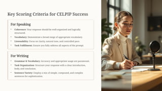 CELPIP Scoring Key Tips Writing and Speaking | PPTX