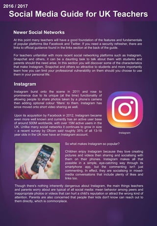 Social Media Guide for UK Teachers | PPTX