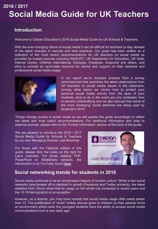 Social Media Guide for UK Teachers | PPTX