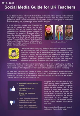 UK Social Media Guide for Teachers (2016) | PDF
