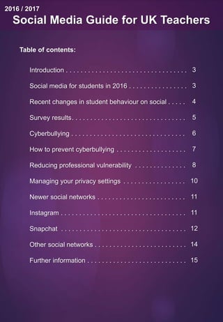 UK Social Media Guide for Teachers (2016) | PDF