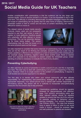 UK Social Media Guide for Teachers (2016) | PDF