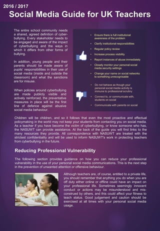 UK Social Media Guide for Teachers (2016) | PDF