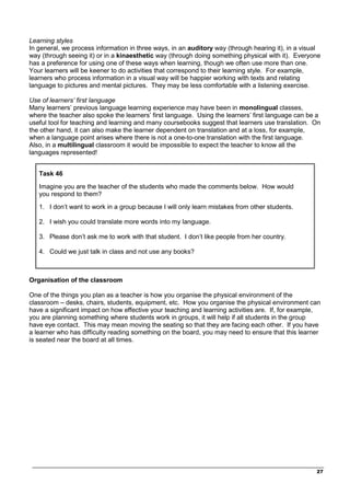 Celta task answers | PDF