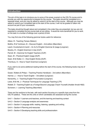 Celta task answers | PDF