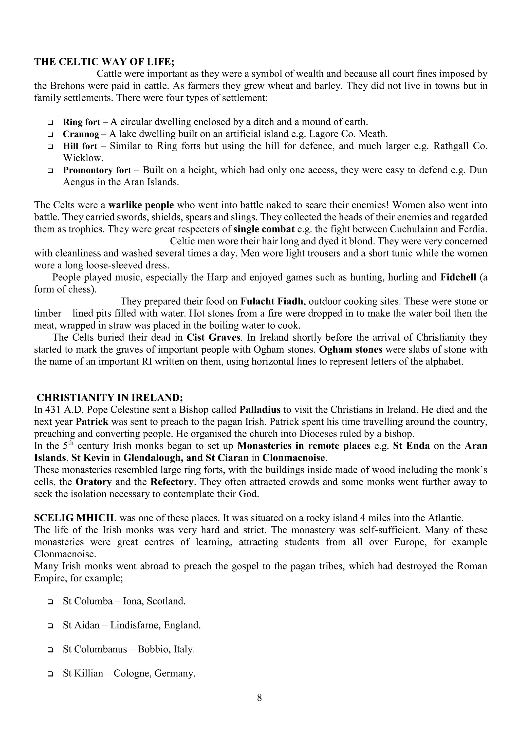 Stone Age, Bronze Age, Iron Age, Celtic and Early Christian Ireland | PDF