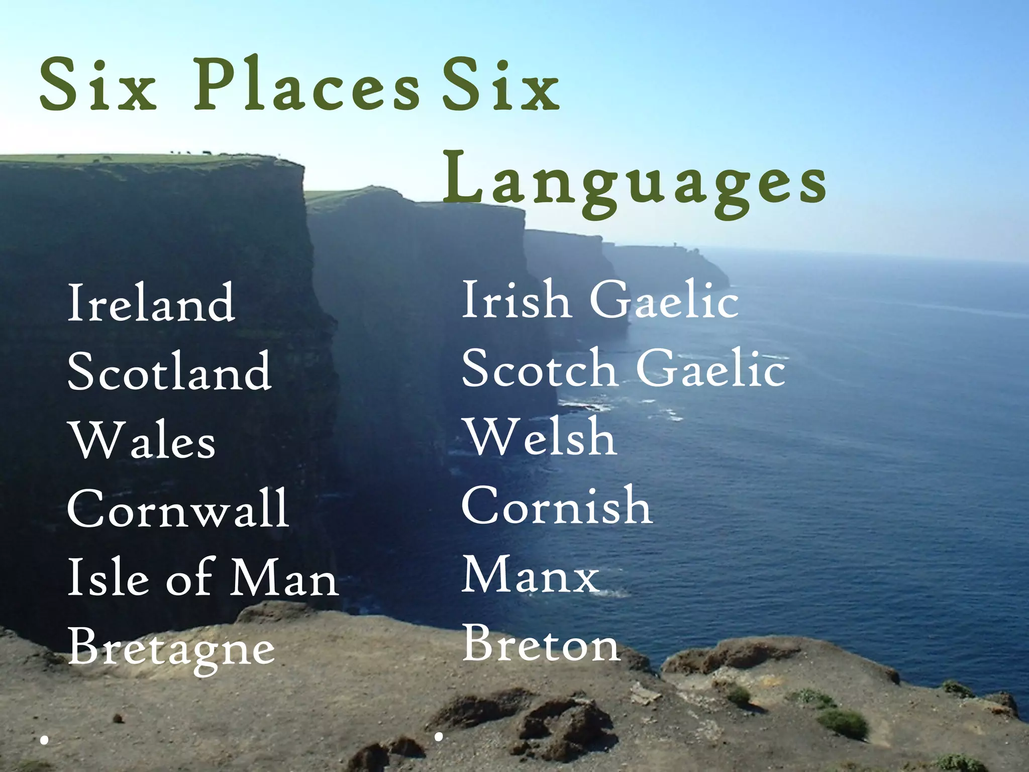 Celtic Languages by Chris Hall | PPT