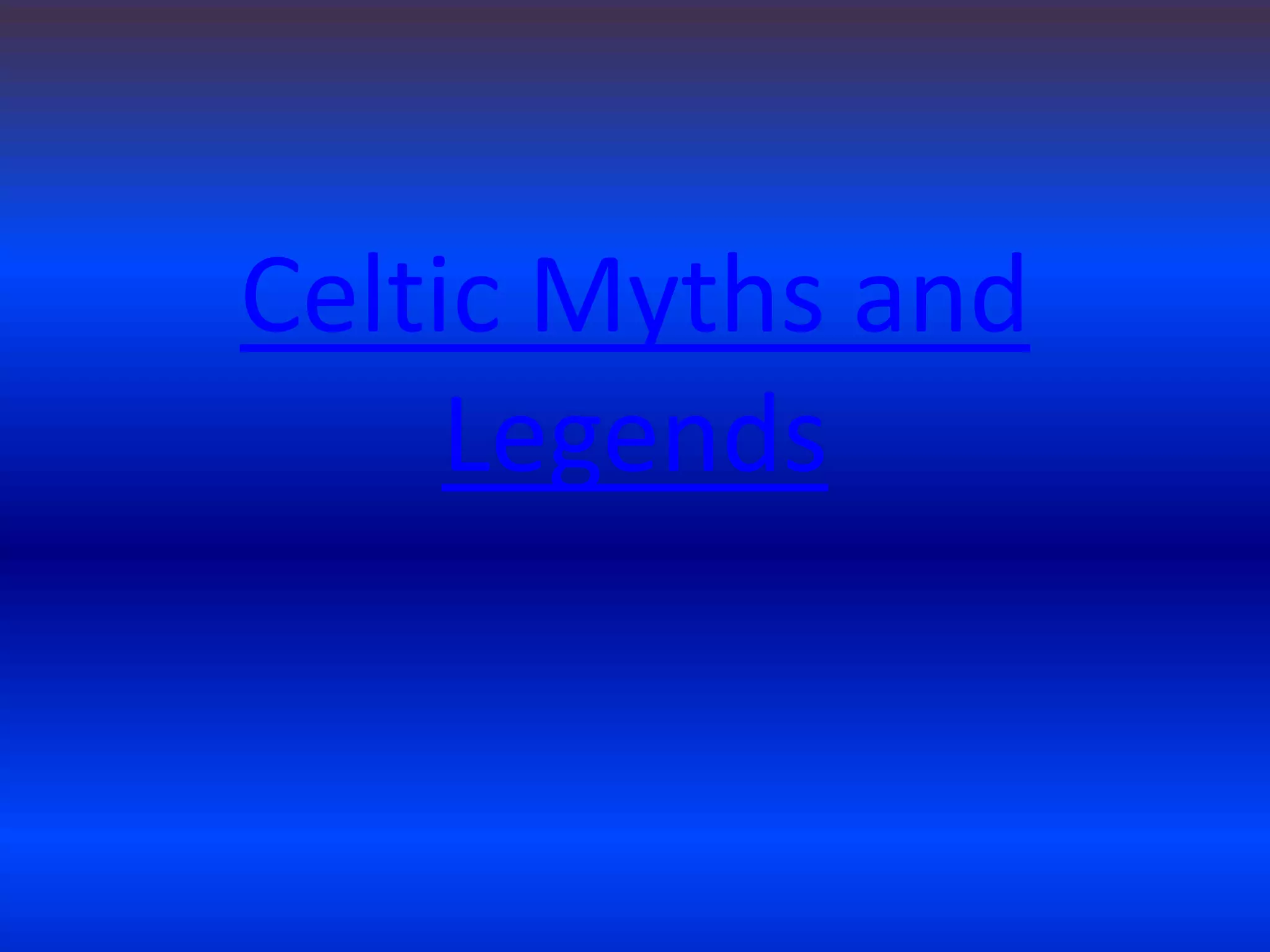 Celtic mythology | PPTX