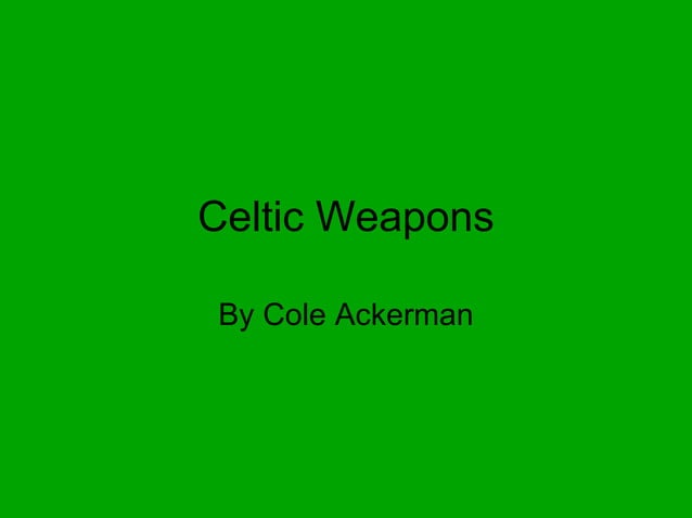 Celtic weapons | PPT