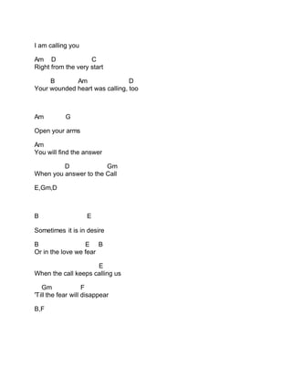 Celtic woman - the call chords | DOCX